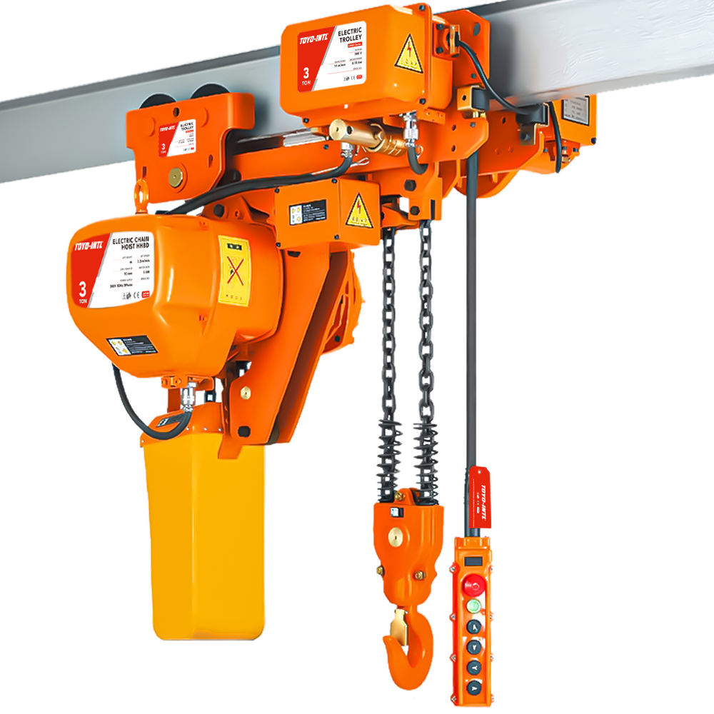 Chain electric hoist operation method. - TOYO-INTL CHAIN BLOCK MFG JAPAN